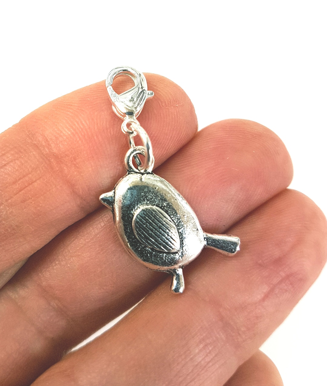 Antique Silver Bird Zipper Charm, Bird on a Perch Zip Pull Charm, Bird ...