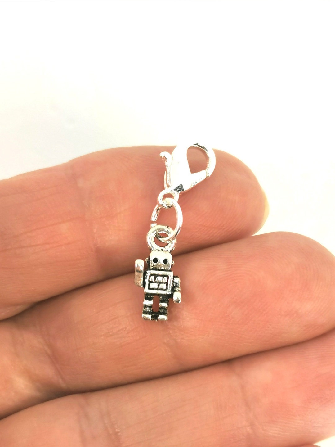 Robot Charm - Small Robot Charm - Technology Charms - Silver Robot ...