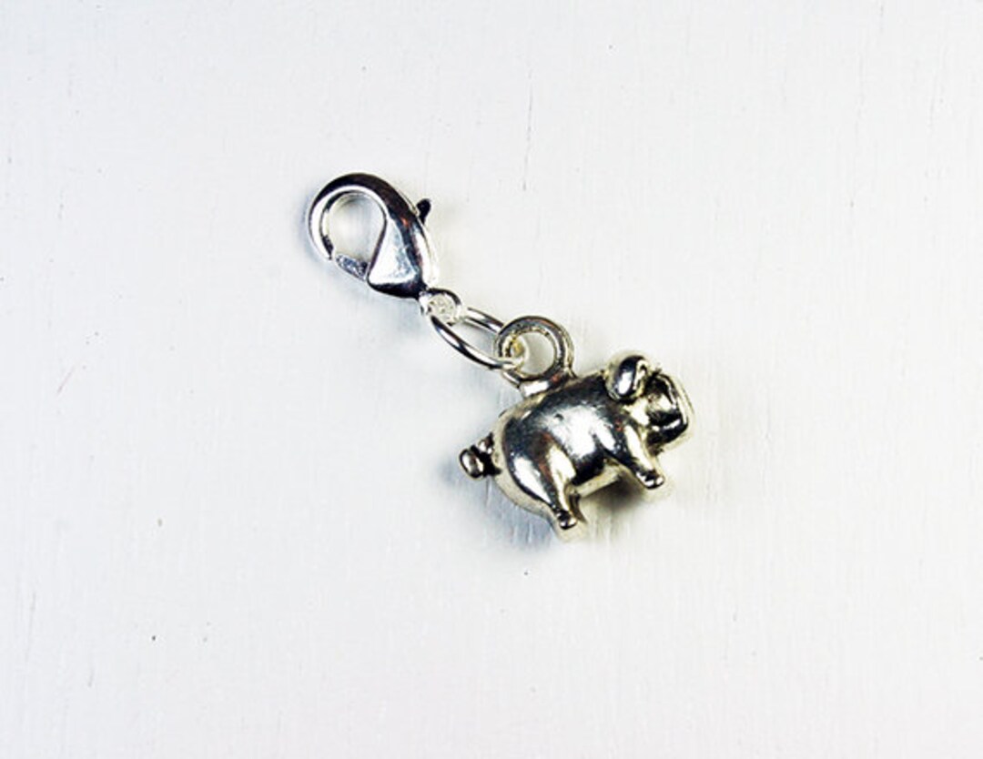 Pig Clip on Charm | Farm Animal Clip on Charm | Animal Clip Charm | Pig ...