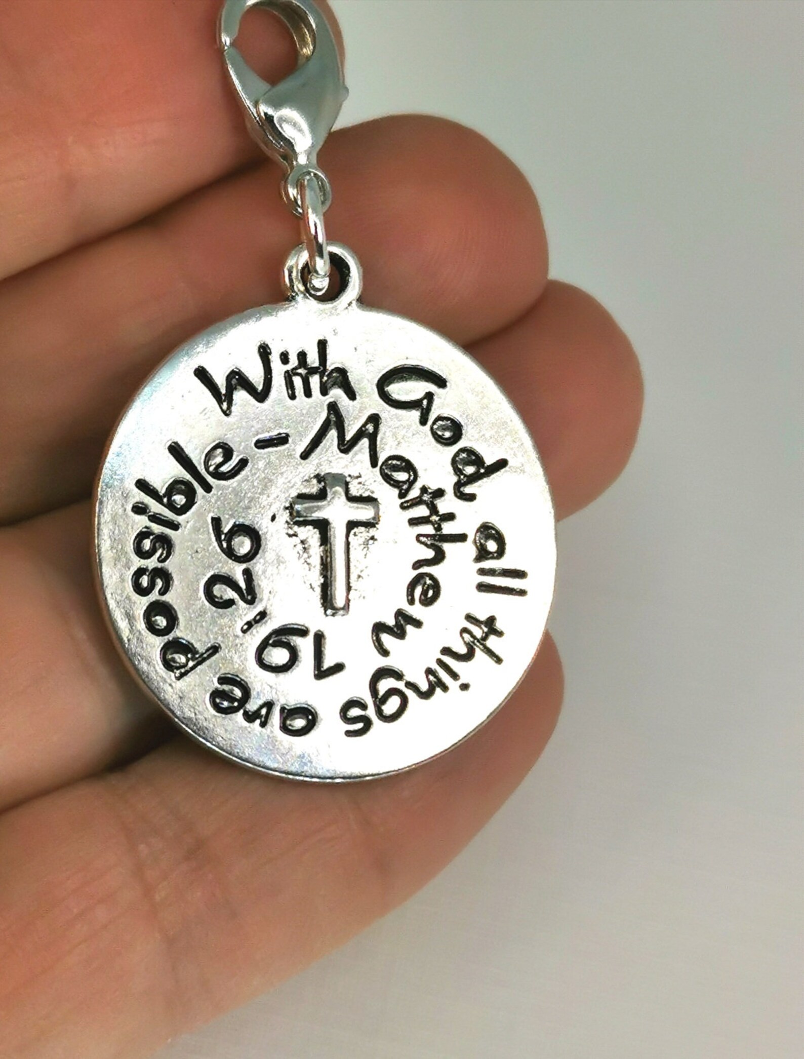 With God All Things Are Possible Charm faith Charm God | Etsy