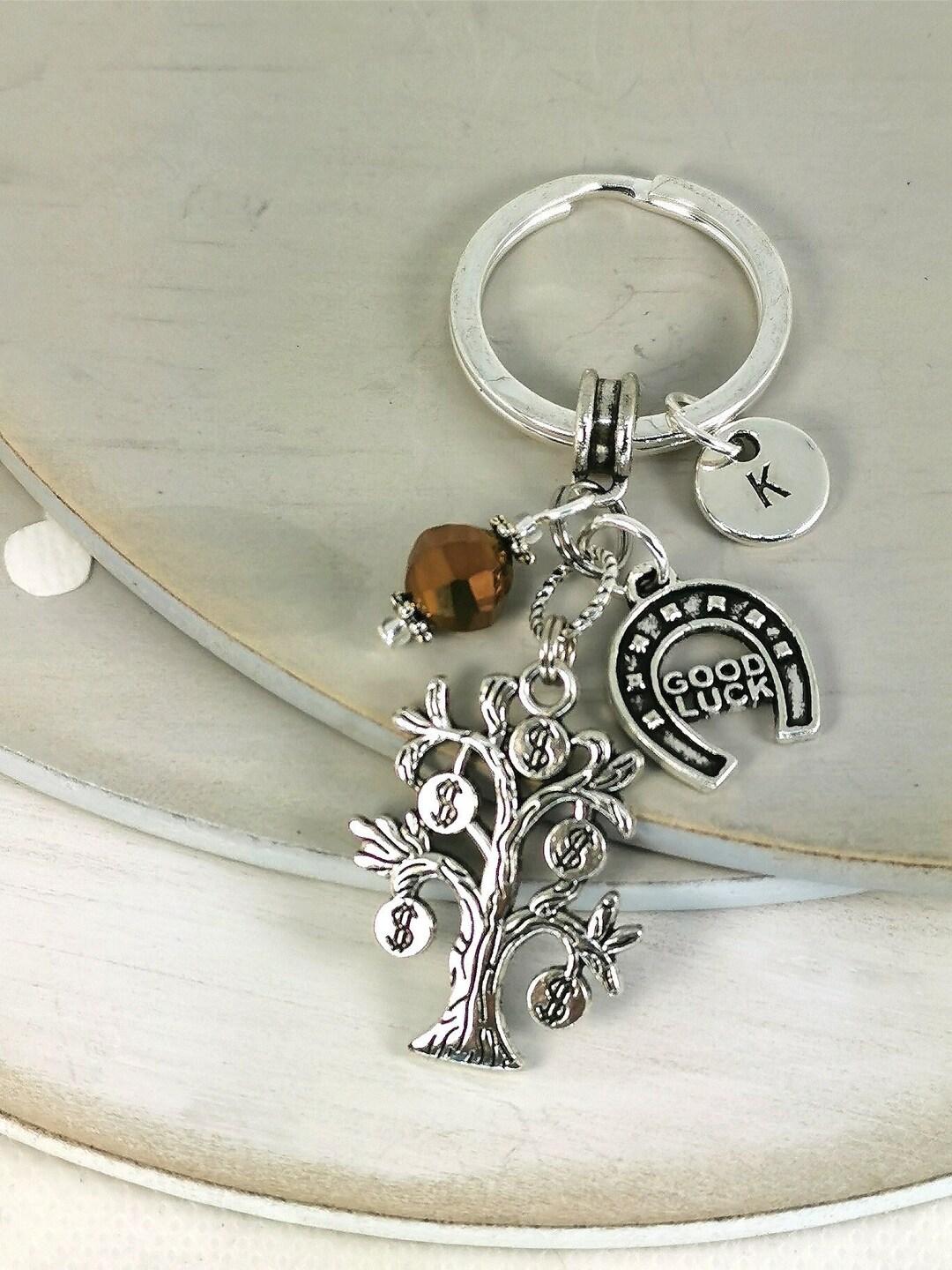 Gift for Her | Personalized Good Luck Keychain | Money Tree Good Luck ...