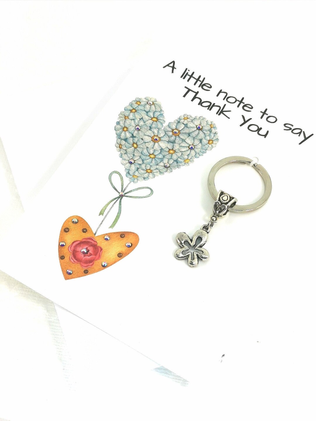 Thank You Keyring, Thank You Gifts, Thank You Gift Flower Keychain ...