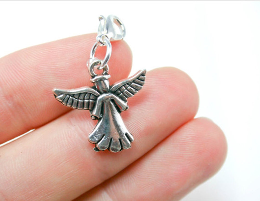 Clip on Angel Charm | Add on Bracelet Charm | Angel Zipper Clip Charm ...