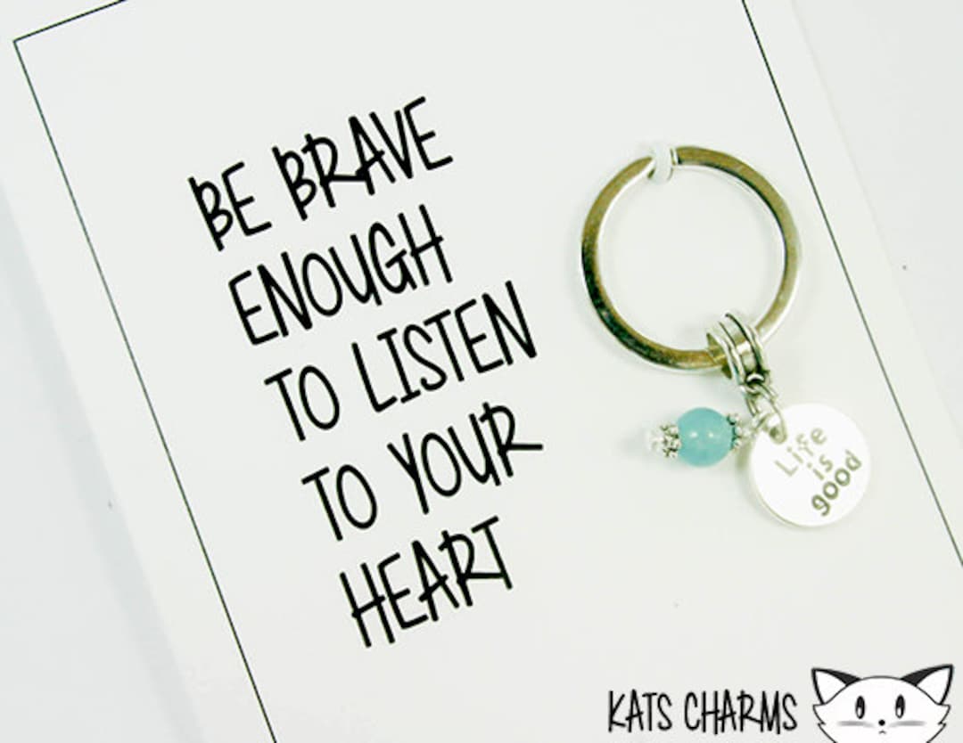Be Brave Card. Motivation Card. Inspiration Keychain Card. KEY010 - Etsy