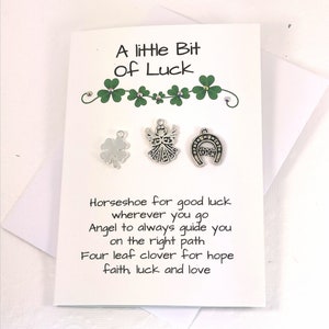 Good Luck Gift | Good Luck Card | Little Bit of Luck Keepsake Gift ...