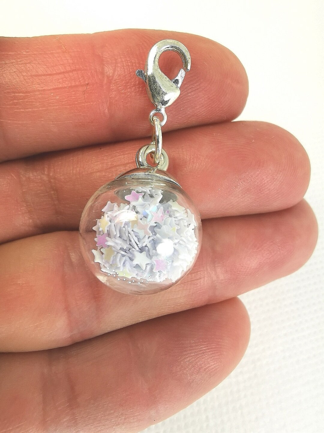 Snow Globe Clip on Charm | Wish Ball Star Clip on Charm | Make a Wish ...