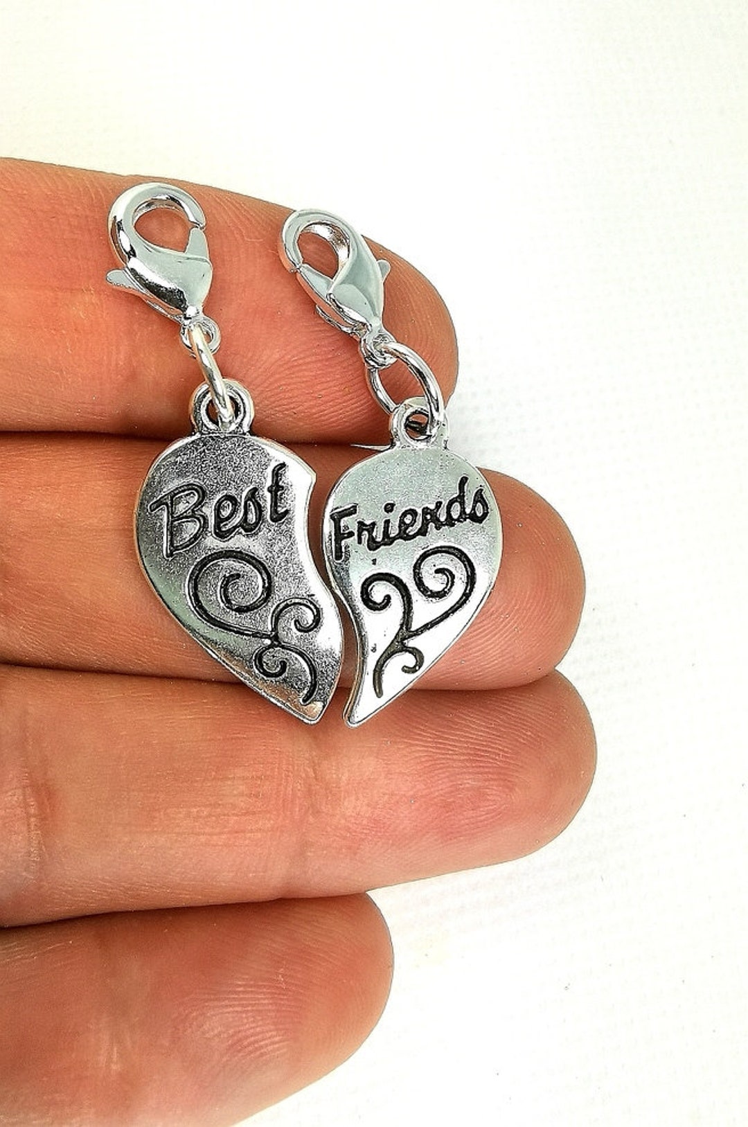 Best Friends Heart Charm. Friends Birthday Charm. Best Charm Friends ...