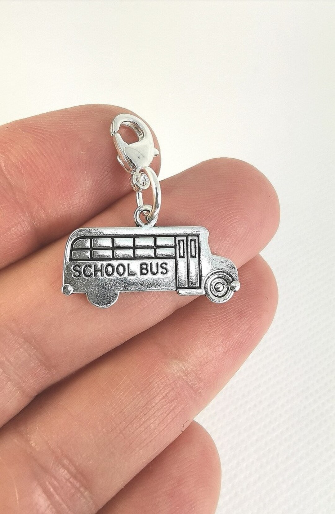 School Bus Clip on Charm | Bus Driver Charm Gift | Back to School Charm ...