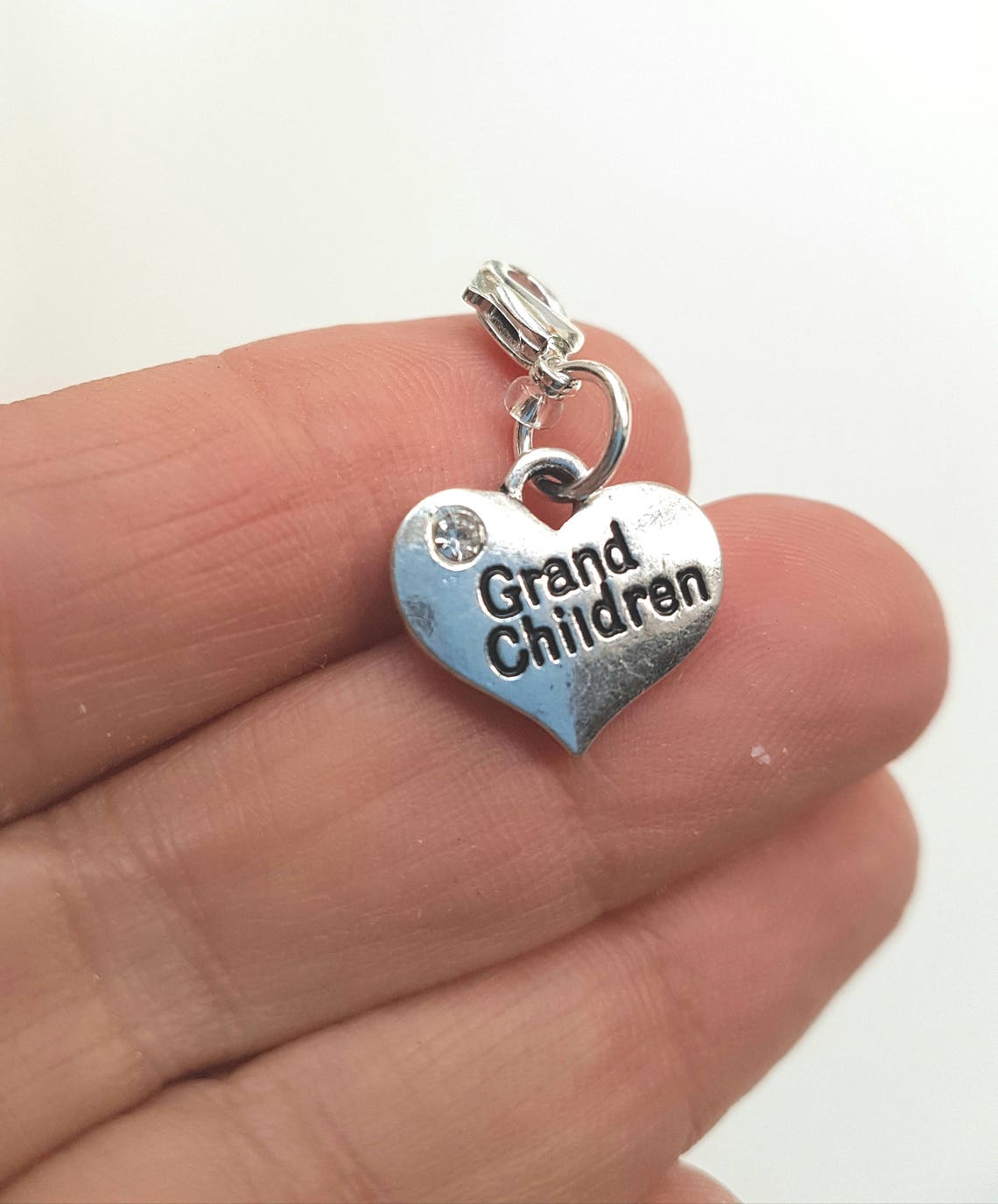 Grandchildren Charm - 2 Sided Grand Children Heart Charm - Grandma ...