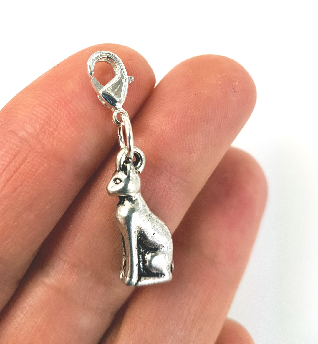 Cat Keychain Charm | Cat Clip on Charm | Feline Cat Bracelet Charm ...