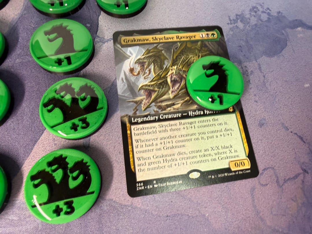 Magic the Gathering Hydra Counter Tokens | MTG Commander Counters ...