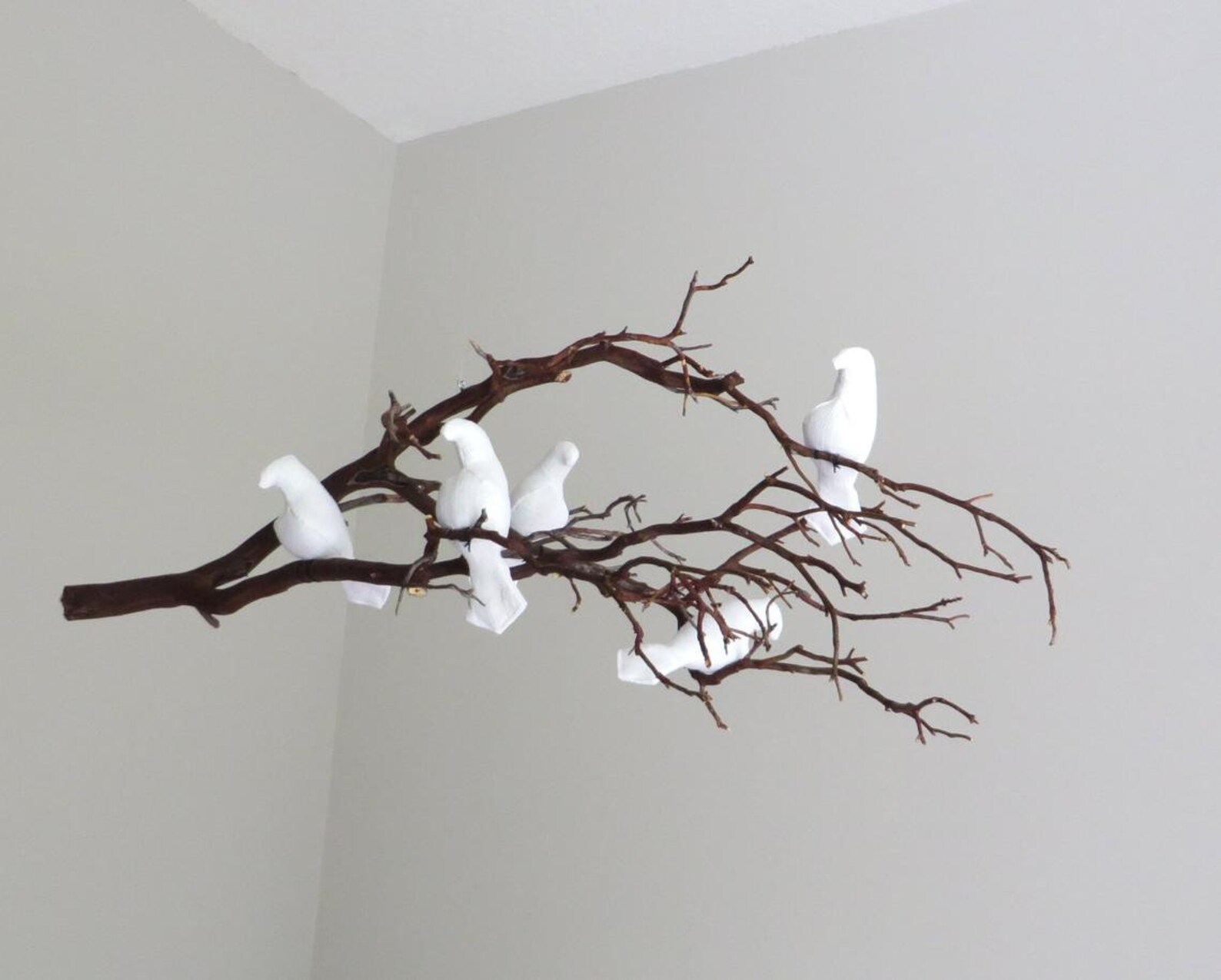 Nursery Hanging Bird Mobile Customize Color Of Birds On | Etsy