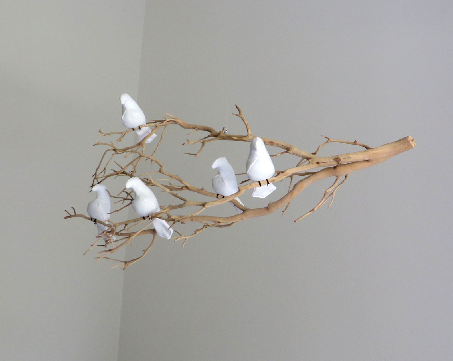 Nursery Hanging Bird Mobile Customize Color Of Birds On | Etsy