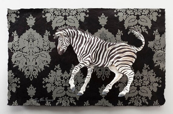 Blank Card 'black White and Bold' Zebra Paper | Etsy