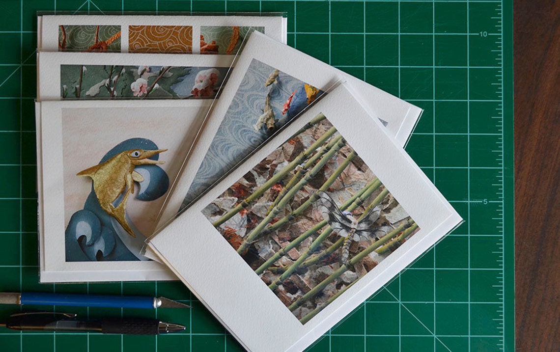 Blank Card - 'wolf Repose' - Paper Sculpture, Print - Etsy