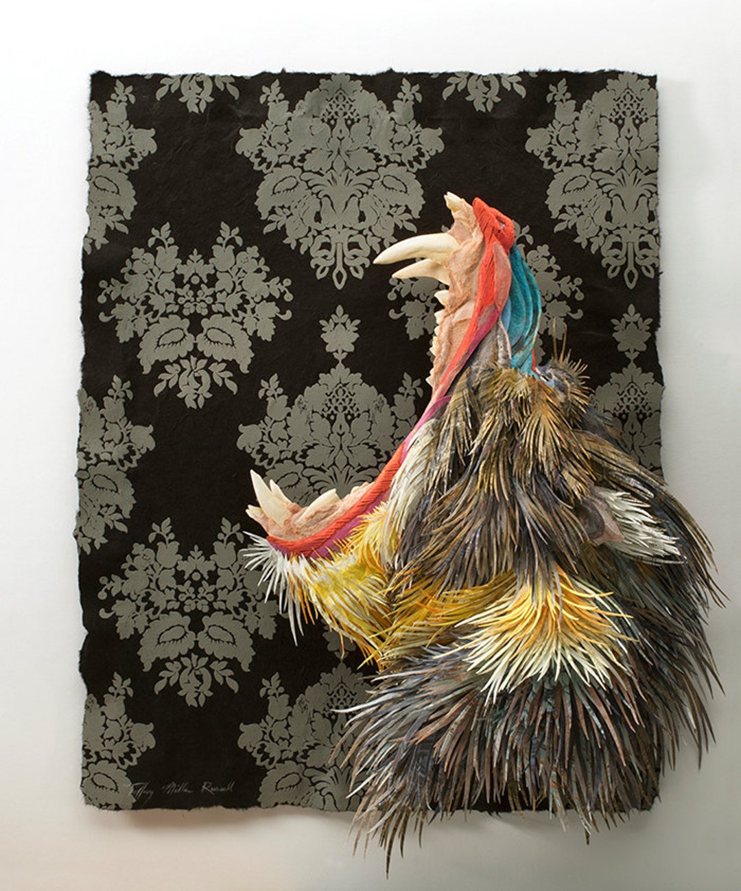 Blank Card - 'A Well-behaved Beast' - Mandrill Paper Sculpture, Print ...