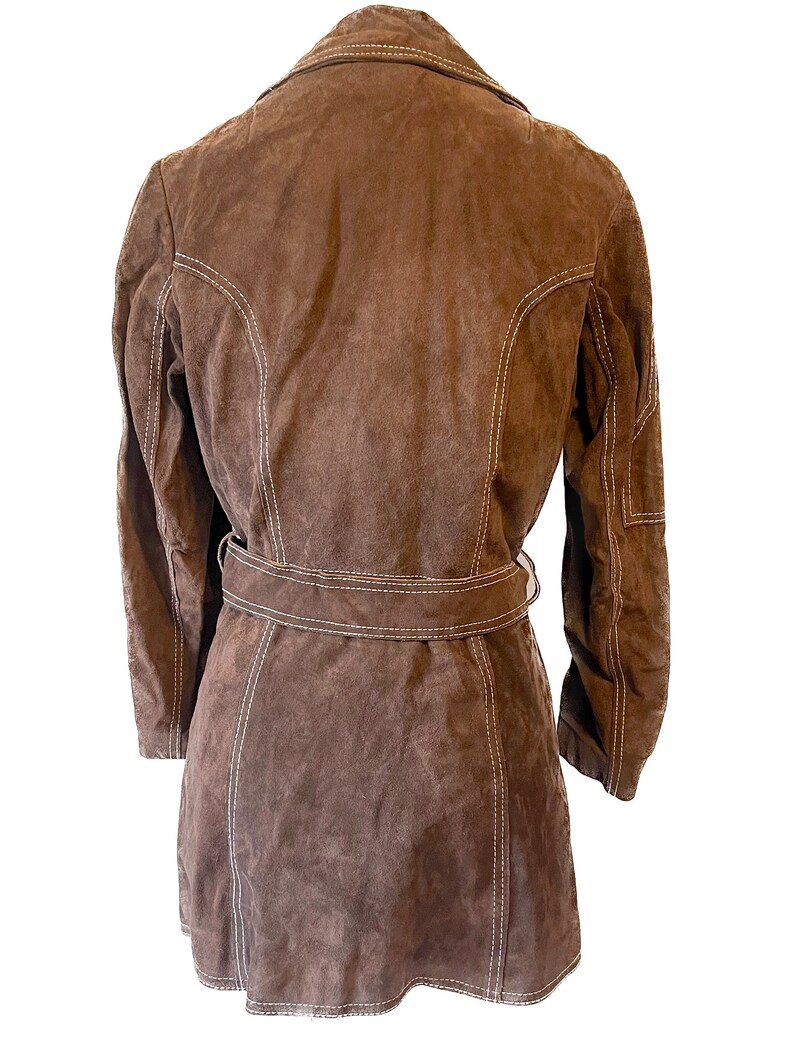 Vintage 1970's the Tannery Montgomery Ward Suede Belted Jacket Zip Out ...
