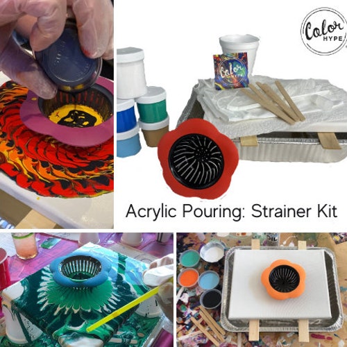 Acrylic Pouring Painting Kit: Strainer Pour | Etsy