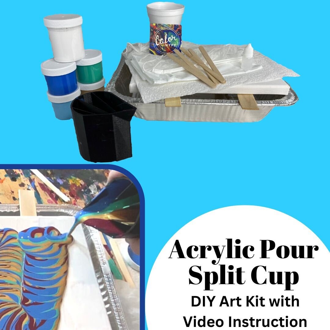 Acrylic Pouring Painting Kit: Split Cup Pour - Etsy