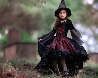 Girl's Vampire Halloween Costume Size 3/4 - Etsy