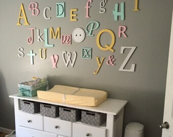 Large Wall Letters Baby Girl Nursery Decor Wooden Letters - Etsy