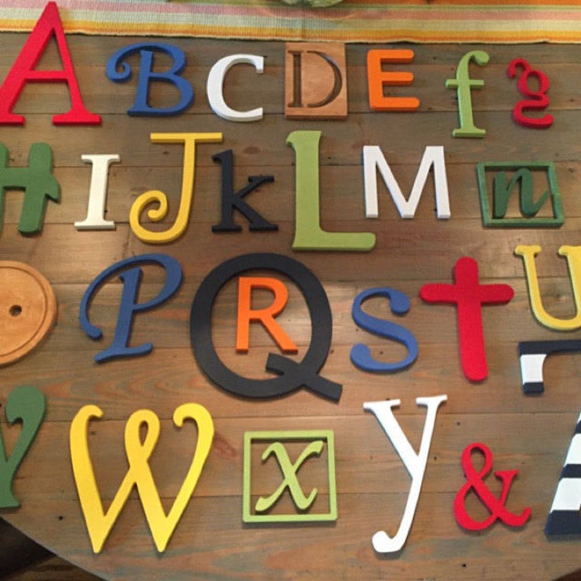 Alphabet Wooden Letters for Nursery ABC Sign Alphabet Letters | Etsy