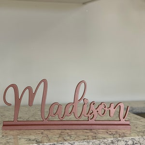 Custom Personalized Wooden Name Sign - Sweet 16 Candelabra Name Plaque - Birthday Name Decor ...