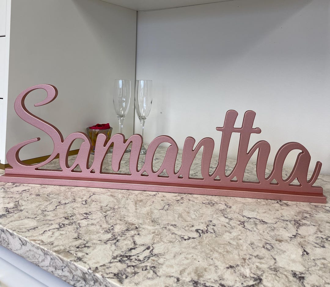 Personalized Name Sign, Custom Word Name Freestanding, Custom Name ...