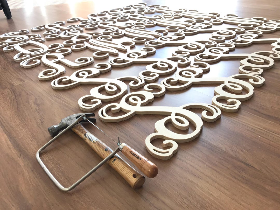 12" Vine Letters - Wreath Letters - Sign for Wreath - Wood Letters ...