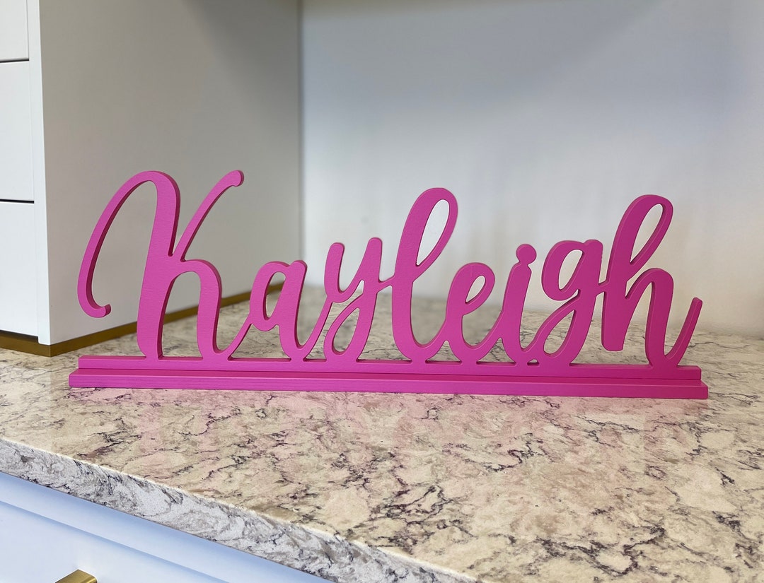 Custom Name Freestanding Sign for Table, Personalized Name for Desk ...