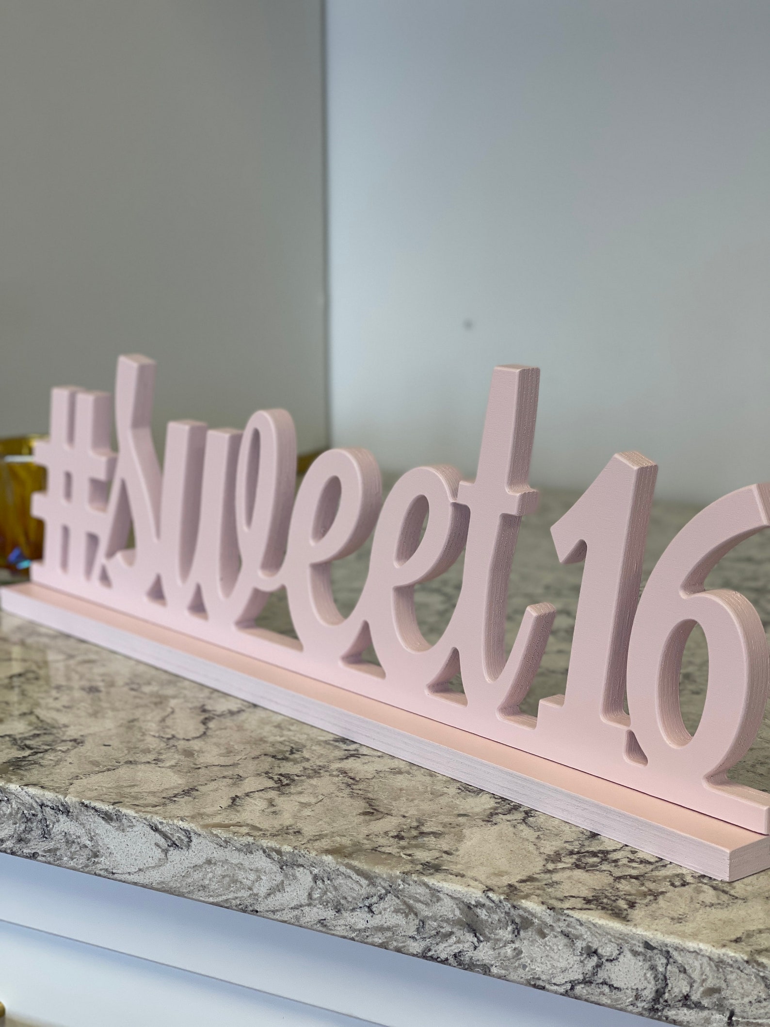 Bar Mitzvah Sweet 16 Personalized Name Sign With Stand - Sweet 16 ...