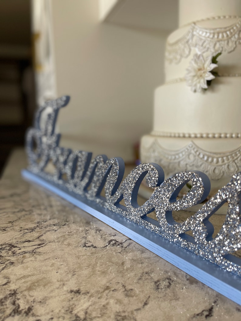 ADD Glitter to the Name - Glitter Sparkly Sign - Shiny Glitter Pink or ...