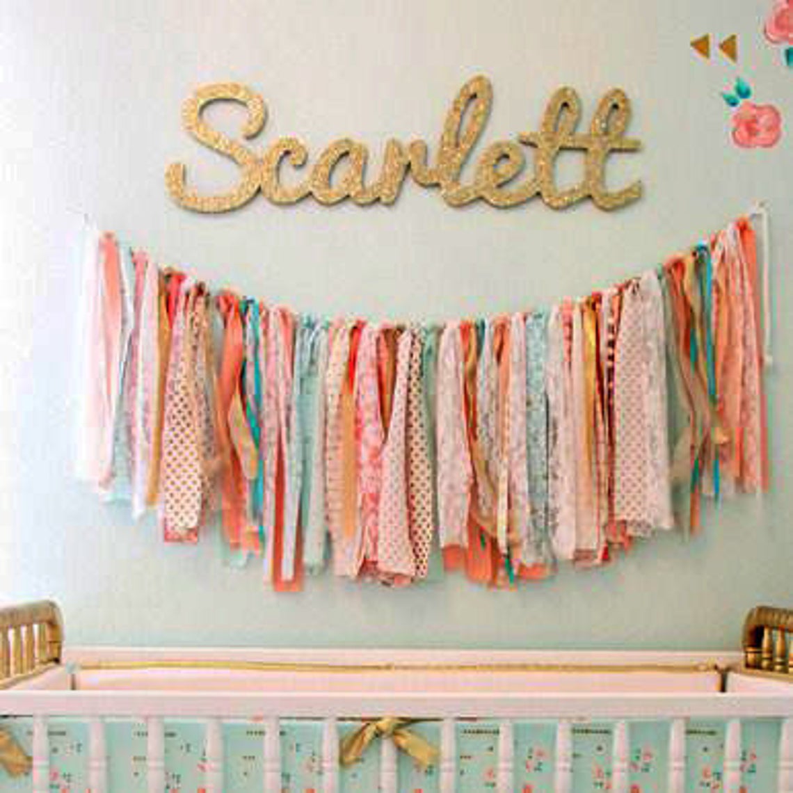 Painted Nursery Name Sign Baby & Kids Nursery Wall Hanging | Etsy