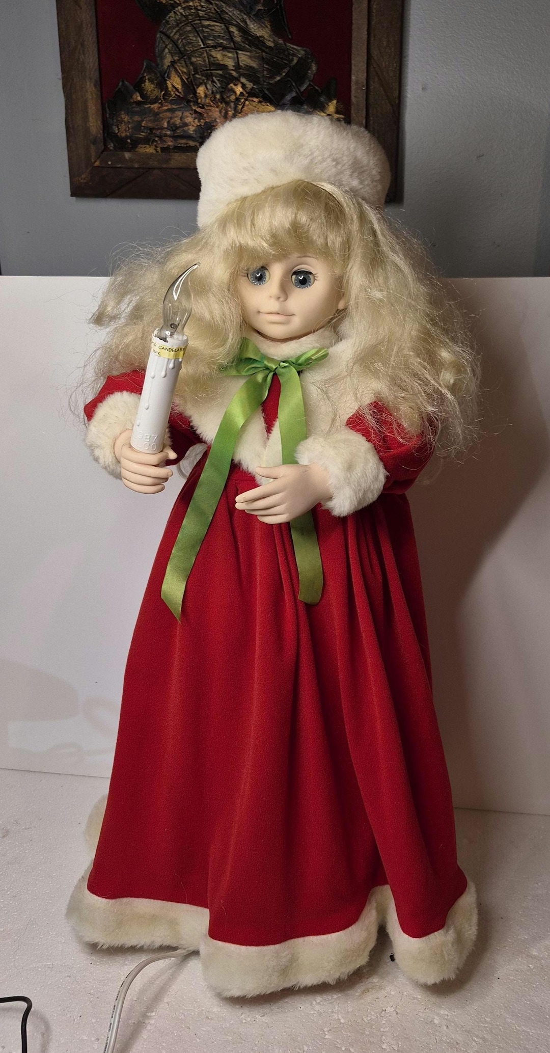 Vintage Telco Animated Caroler Girl Figure, Illuminated Musical ...
