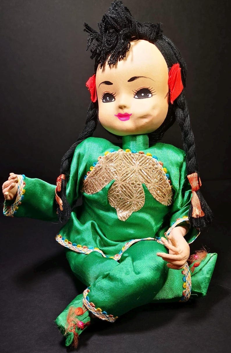 Vintage Handmade Japanese Cloth Doll – 1960s Asian Art - Etsy