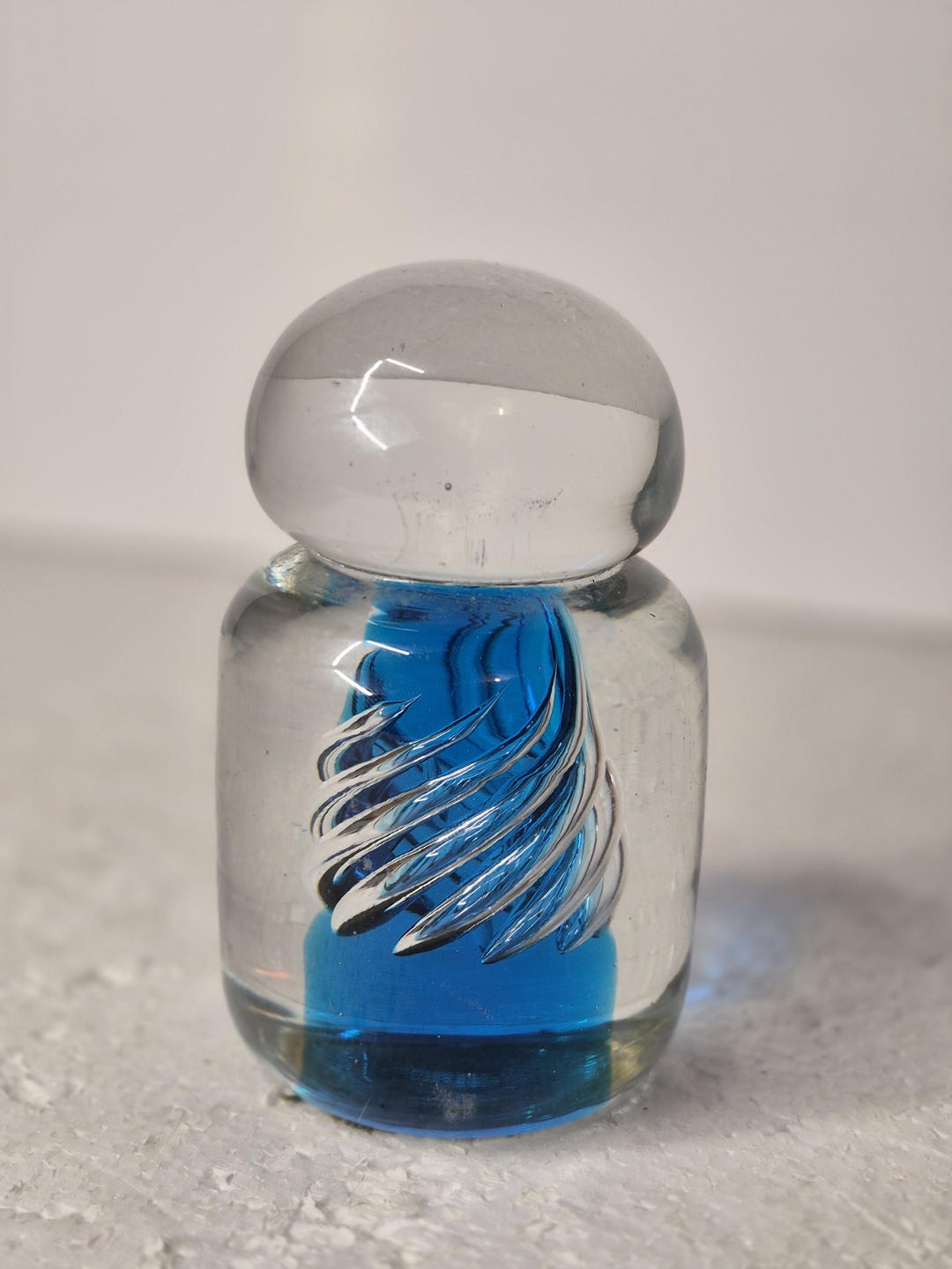 Vintage Blenko Blue Air Twist Paperweight, Hand-blown Art Glass - Etsy