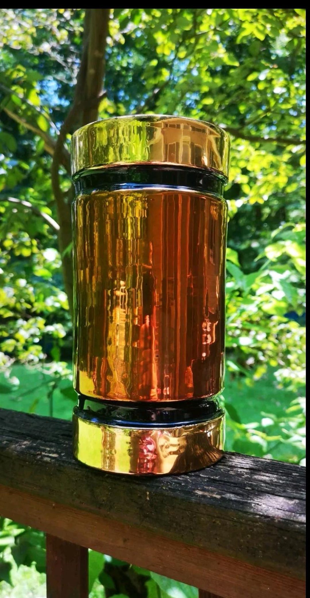 Bitossi Metallic Gold and Copper Ceramic Vase Black Rosenthal Netter ...