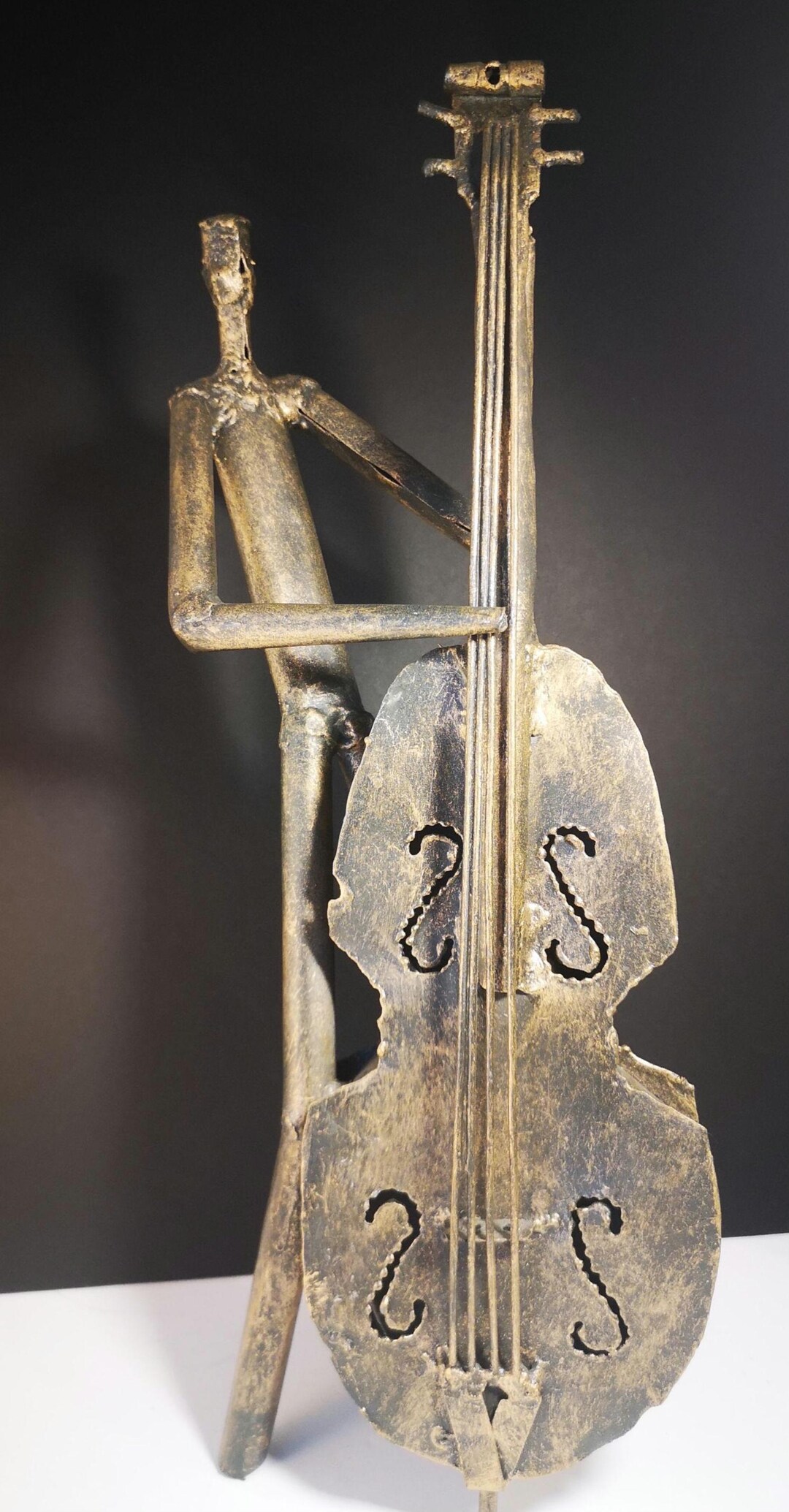 Vintage Z Gallerie Brutalist Metal Jazz Musician Sculpture 17 ...