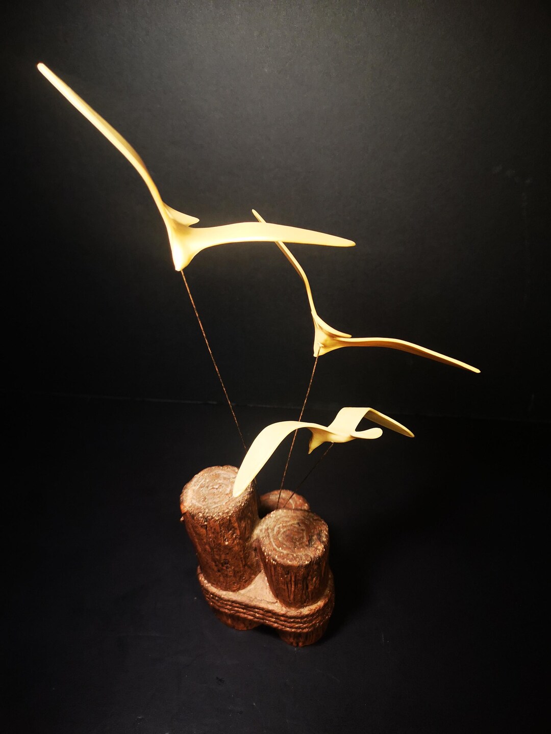 1970s Kinetic Birds Sculpture •moving Plastic Seagulls •nautical •beach ...