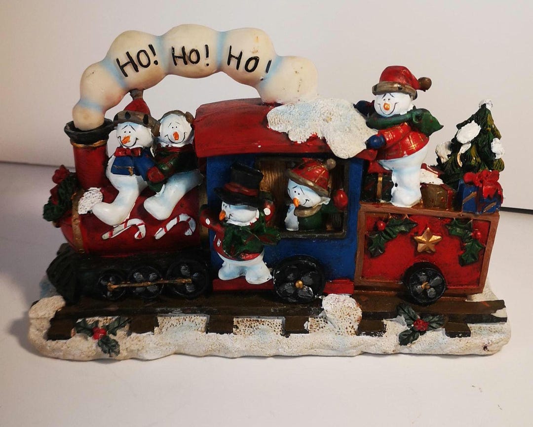 Vintage Snow Days Jessica Flick Christmas Figurine Festive Tree & Gift ...