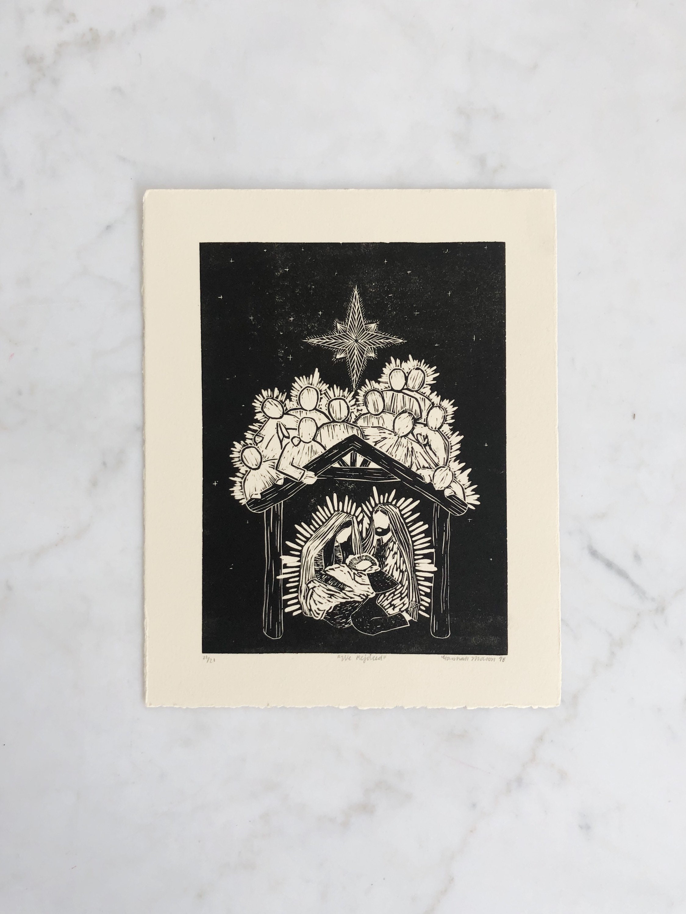 Nativity Linocuts | Etsy