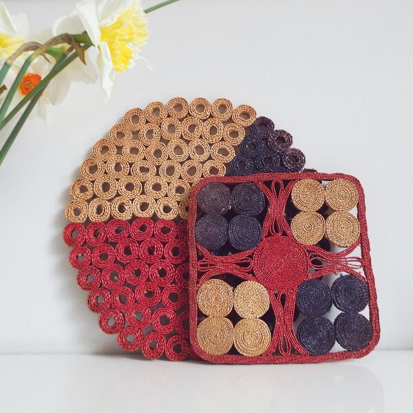 Straw Trivets - Etsy