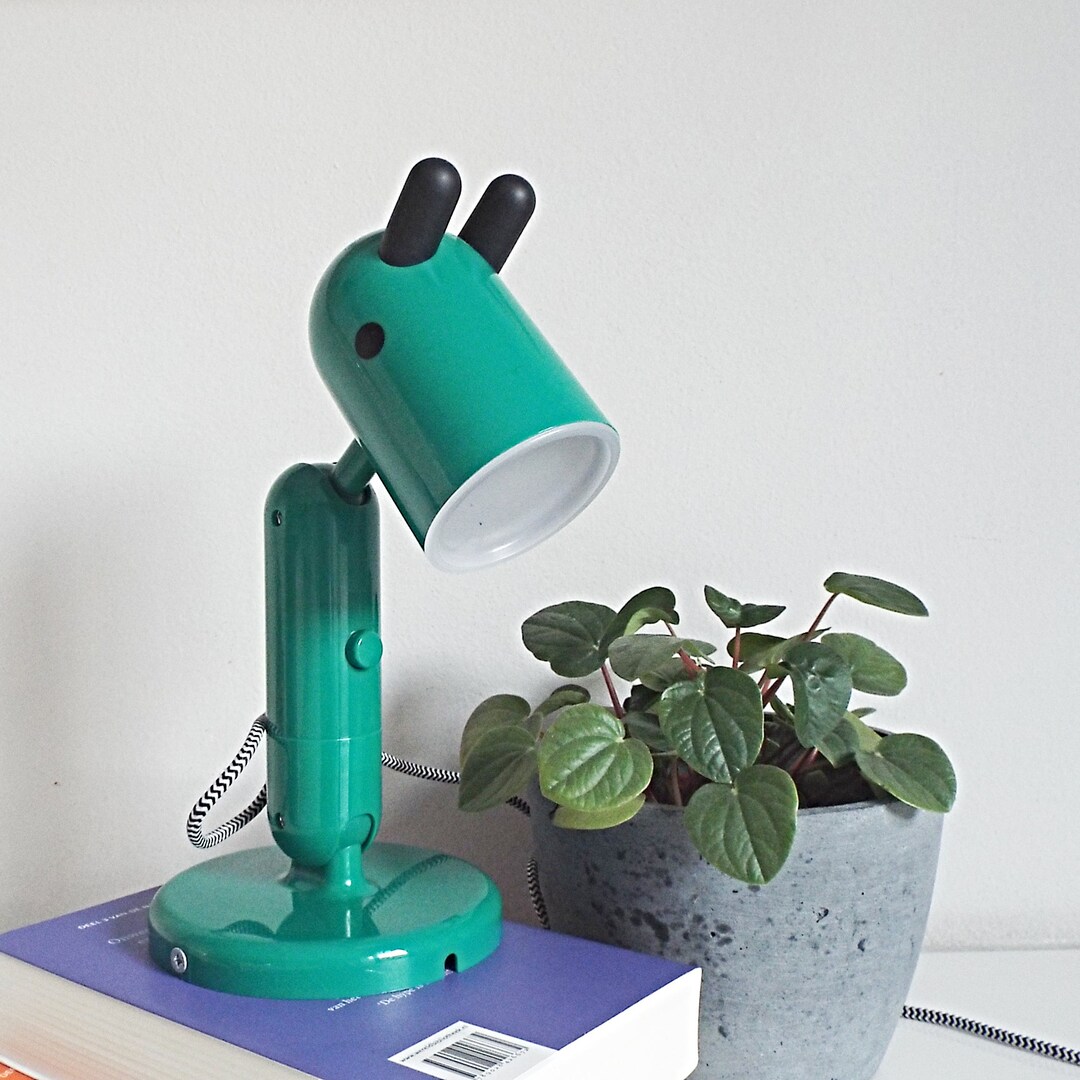 Vintage Green Kidsroom Bedside Lamp, Night Light, Giraffe IKEA Knux ...