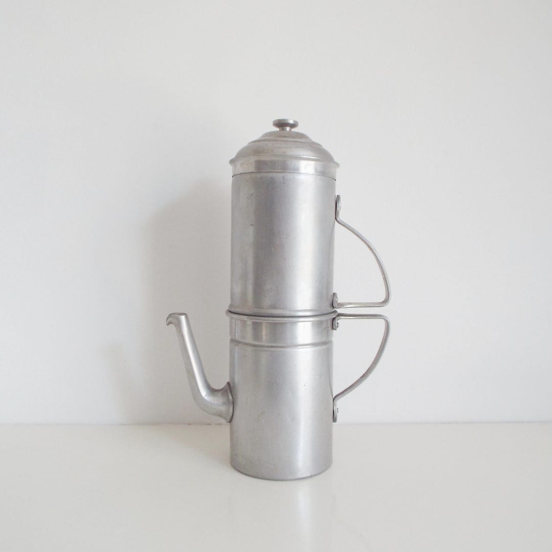 Vintage Neapolitan Coffee Maker: Aluminum Espresso Machine, Naples ...