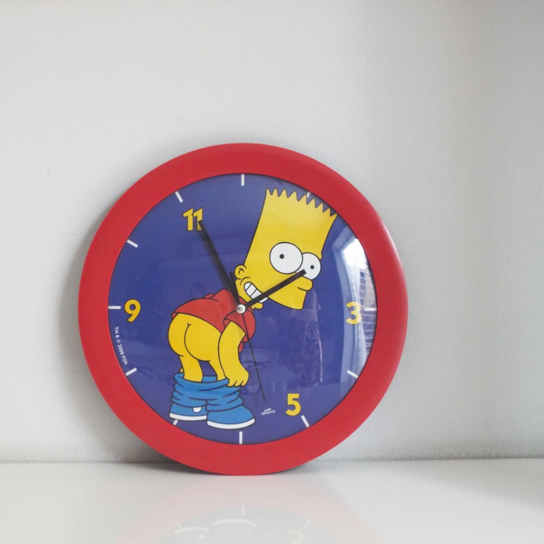 Vintage Simpsons Clock, Wall Hanging Clock, Bart Simpson, American ...