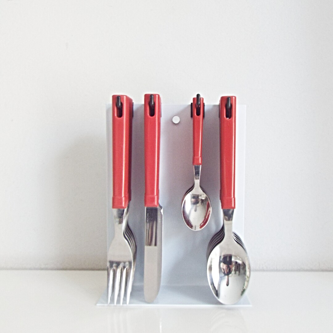 Set 70s Cutlery, 24 Pc Space Age Flatware, Abert Italy, Knives Spoons ...