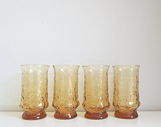 Whitehall Amber Iced Tea Tumblers by Colony, Set of 4 - Etsy