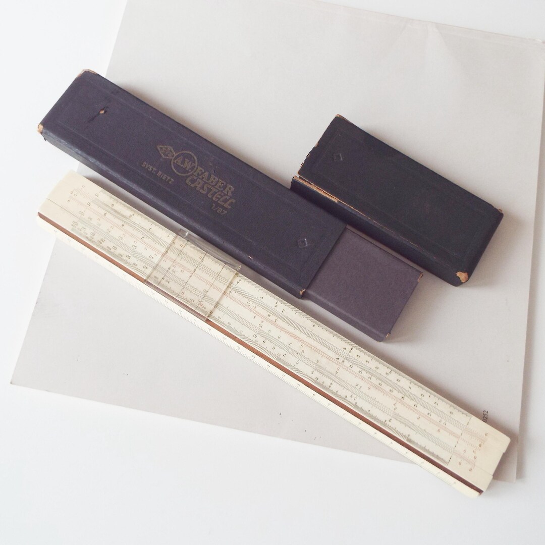 Vintage Slide-ruler, Wooden Universal Slide Rule Ruler With Original ...
