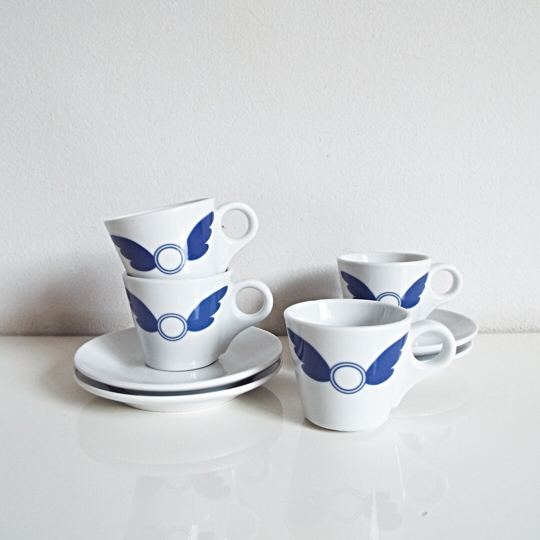 Lavazza Espresso Cups With Blue Wings, Lavazza Paradiso Coffee Cups ...