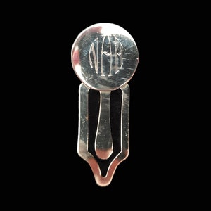 1980s Gold Tone "nah" Bookmark | 80s Vintage Monogrammed Metal Bookmark ...